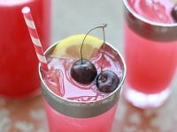 Fresh Cherry Lemonade & Spiced Rum Cocktail- Baker Bettie